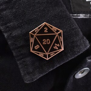 D20 Twenty-sided Die Hard Enamel Lapel Pin - Etsy