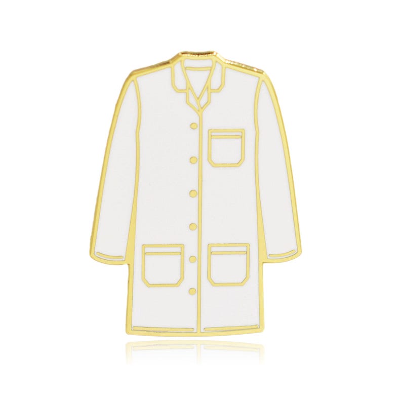 Lab Coat Science Hard Enamel Pin - Etsy