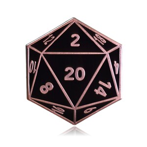 D20 Twenty-sided Die Hard Enamel Lapel Pin - Etsy