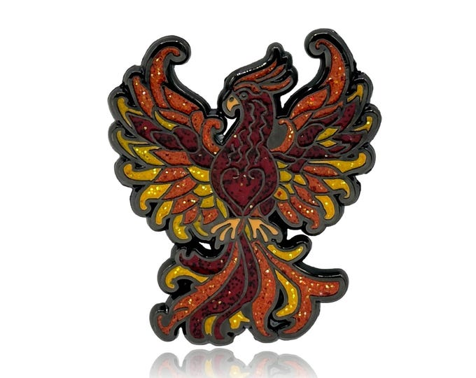 Phoenix Pin - Etsy
