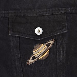 Planet Saturn Enamel Pin - Etsy
