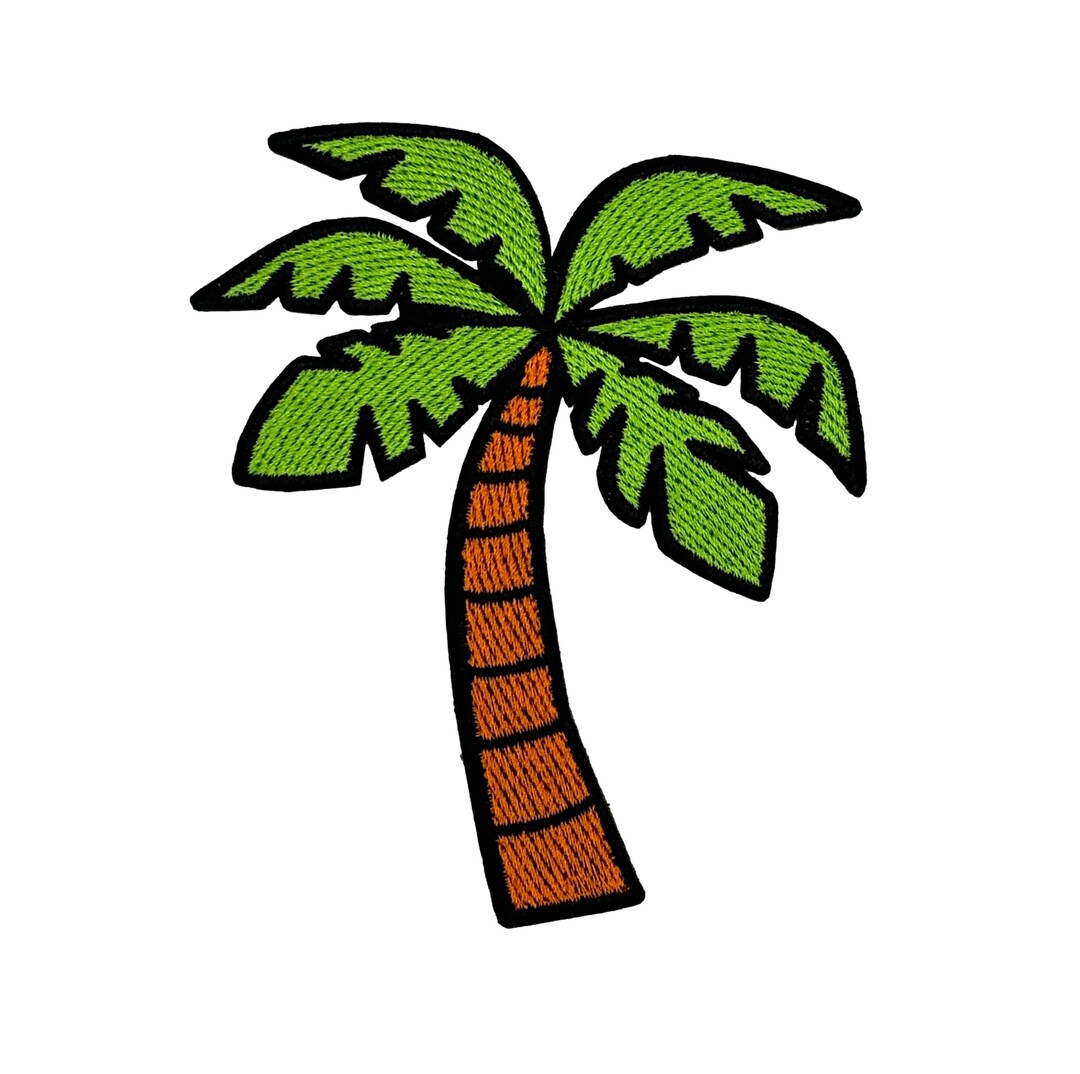 Palm Tree Embroidered Iron-on Patch - Etsy
