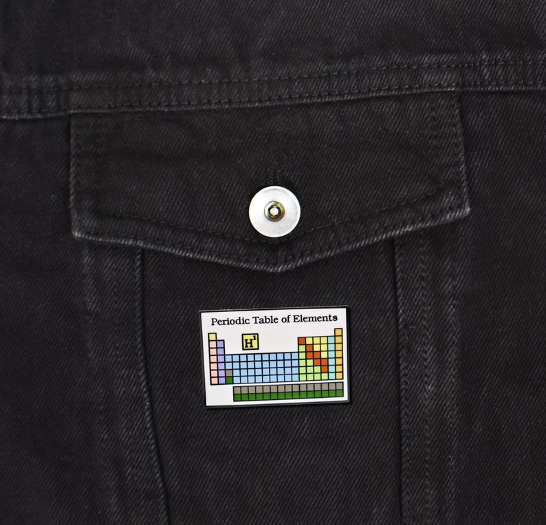 Periodic Table Of Elements Hard Enamel Pin Etsy