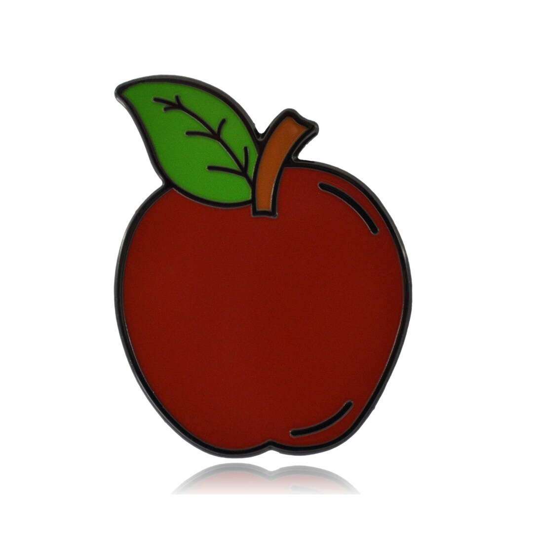 Red Apple Hard Enamel Pin - Etsy