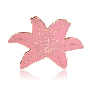 Tiger Lily Flower Hard Enamel Lapel Pin - Etsy