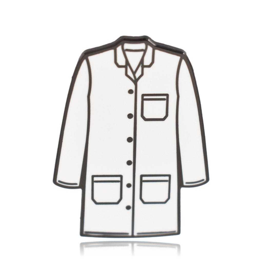 Lab Coat Science Hard Enamel Pin - Etsy