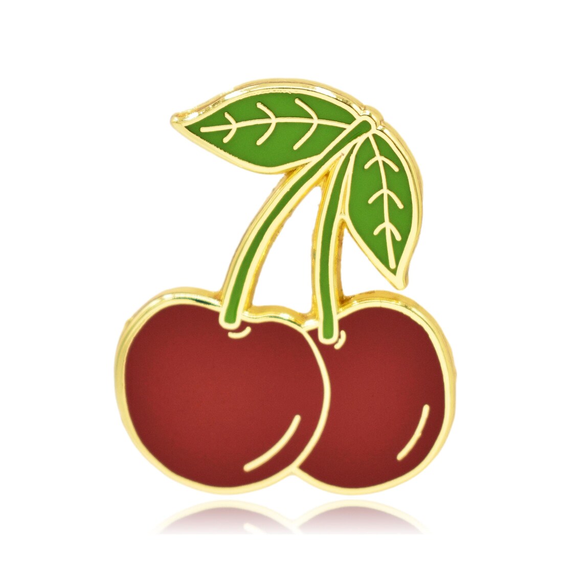 Red Cherry Hard Enamel Pin - Etsy
