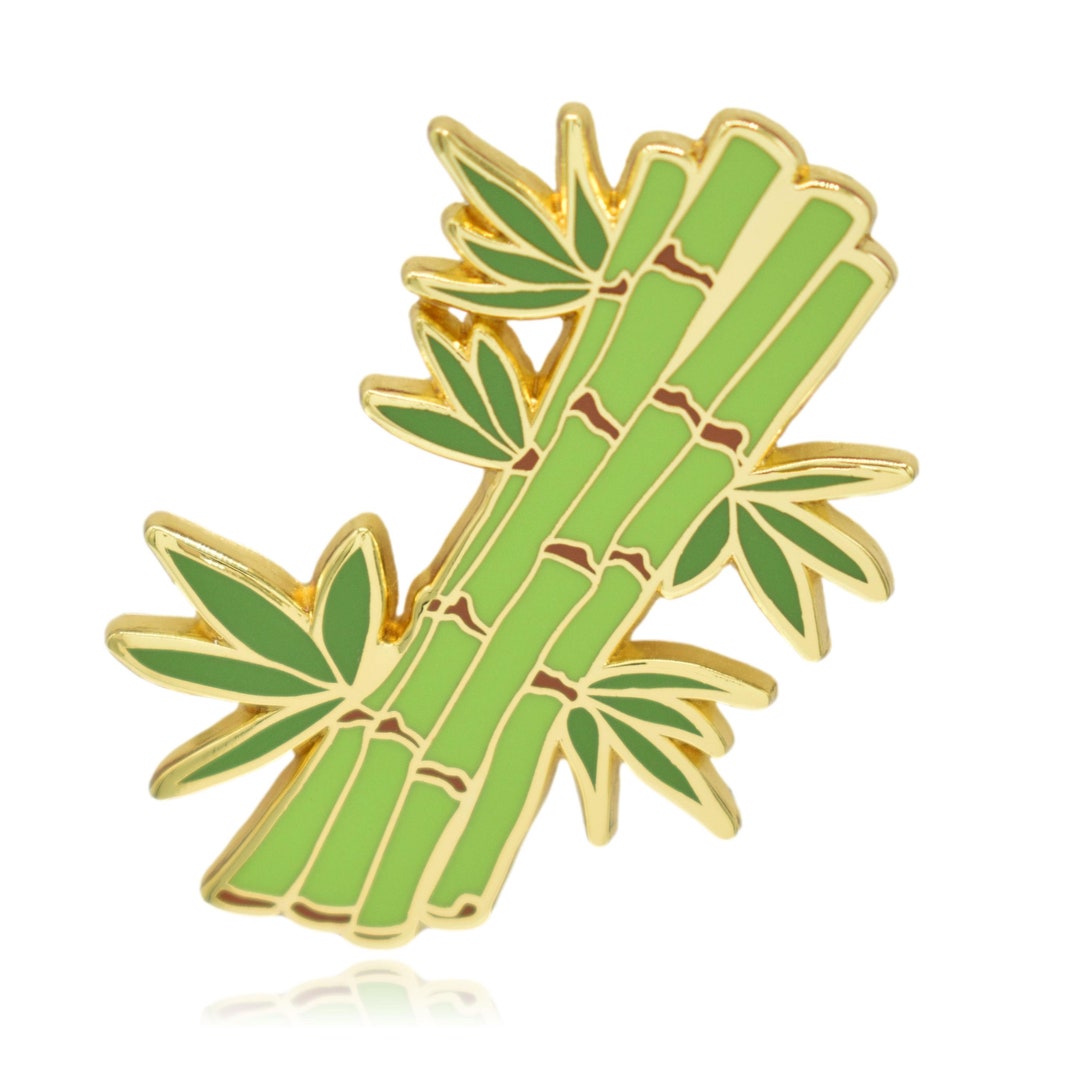 Bamboo Enamel Pin - Etsy