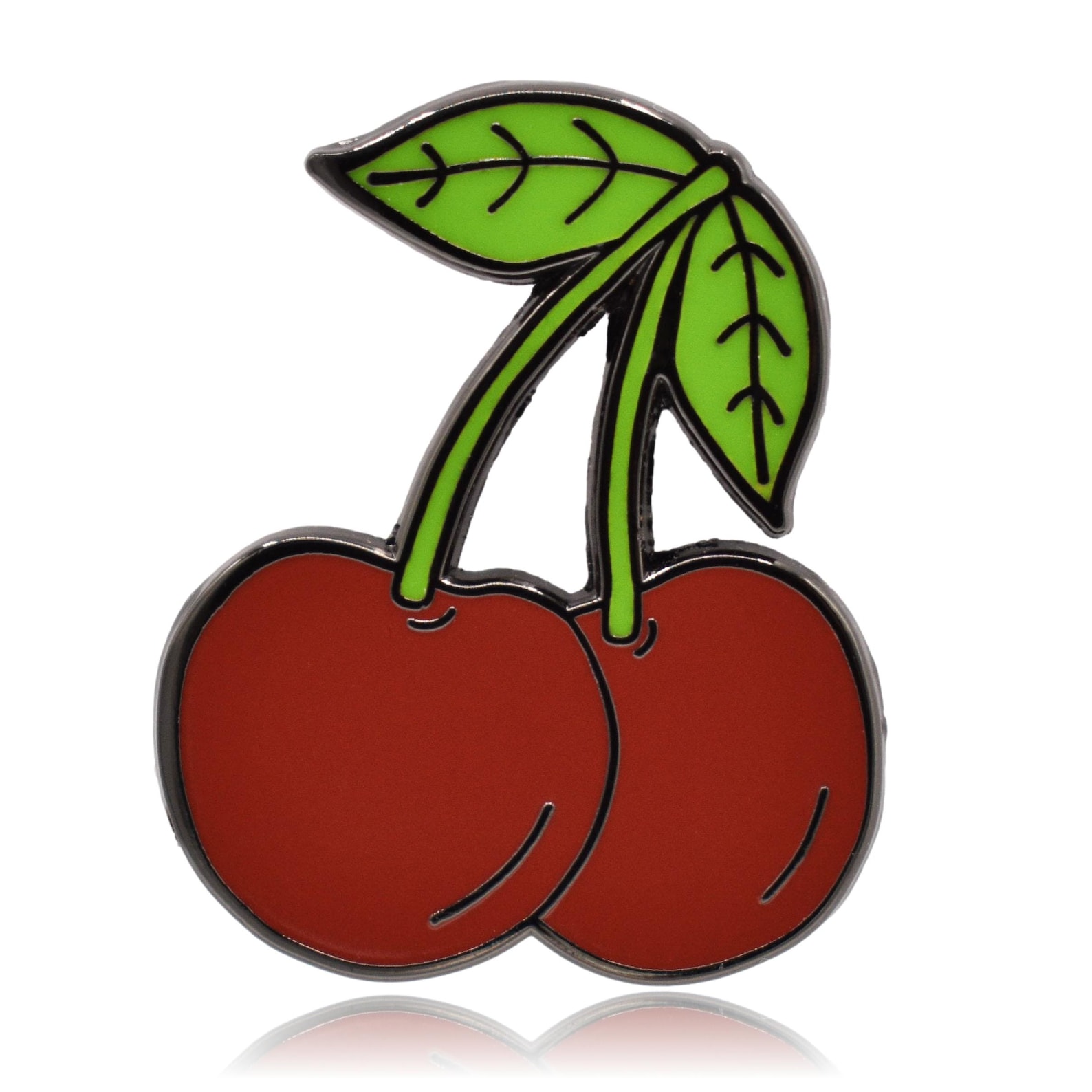 Red Cherry Hard Enamel Pin - Etsy