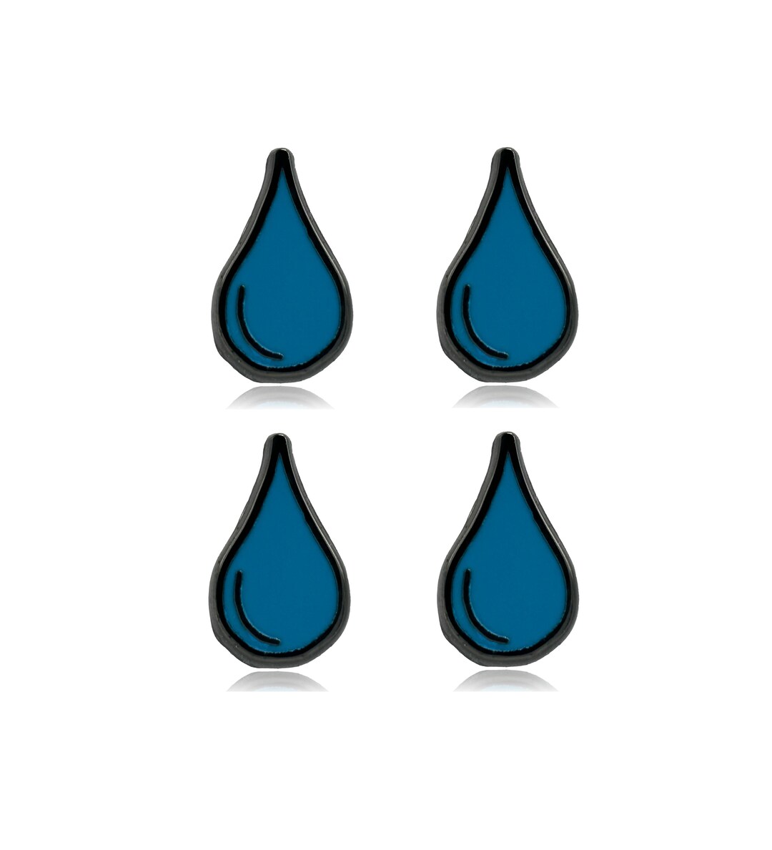 Mini Raindrop Set of 4 Filler Enamel Pins - Etsy