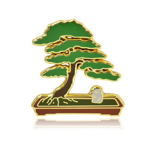 Bonsai Tree Enamel Pin Karate Kid Movie Mr. Mijagi Wax - Etsy