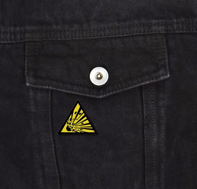 Explosive Safety Warning Hard Enamel Pin - Etsy