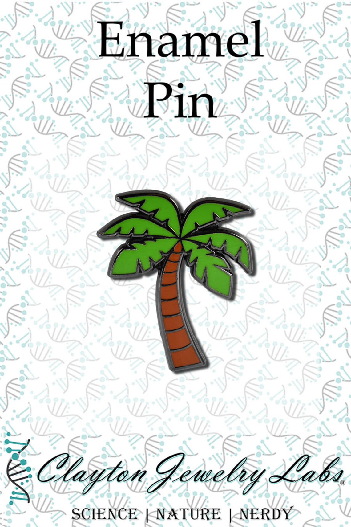 Palm Tree Hard Enamel Pin - Etsy