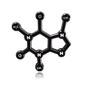 Caffeine Molecule Enamel Pin - Etsy