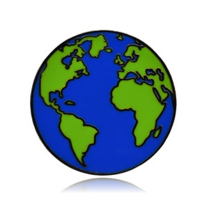 Planet Earth Hard Enamel Pin - Etsy