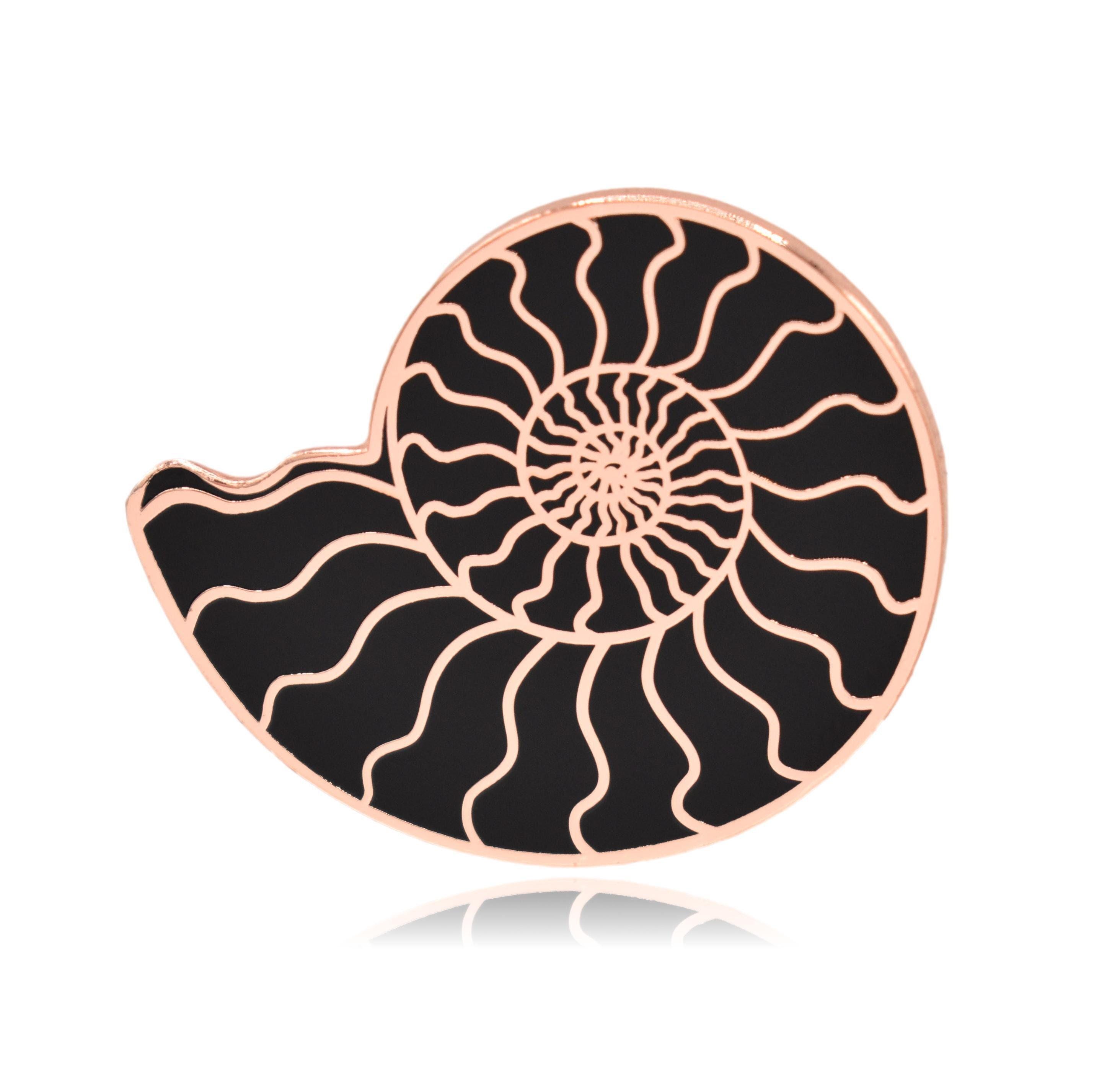 Ammonite Fossil Hard Enamel Pin Hard Enamel Pin - Etsy