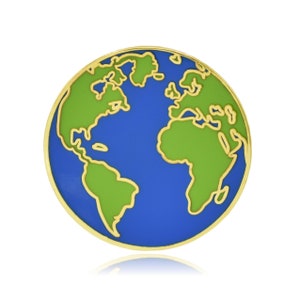 Planet Earth Hard Enamel Pin - Etsy