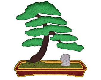 Bonsai Tree Iron-on Patch, Japanese Tree Badge, Japan Patch, DIY ...