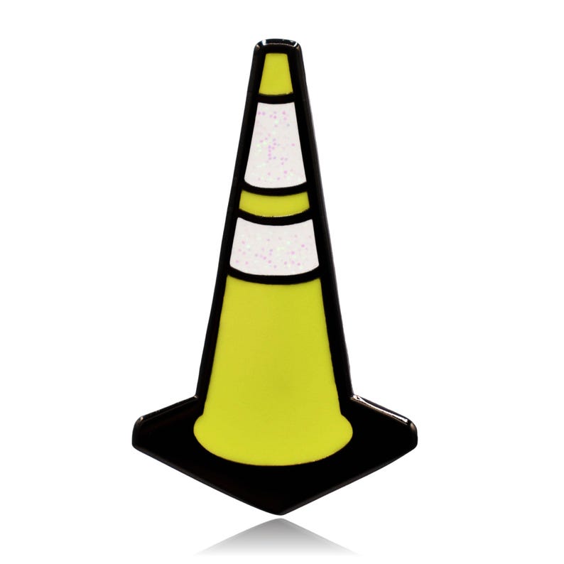 Traffic Cone Hard Enamel Pin - Etsy