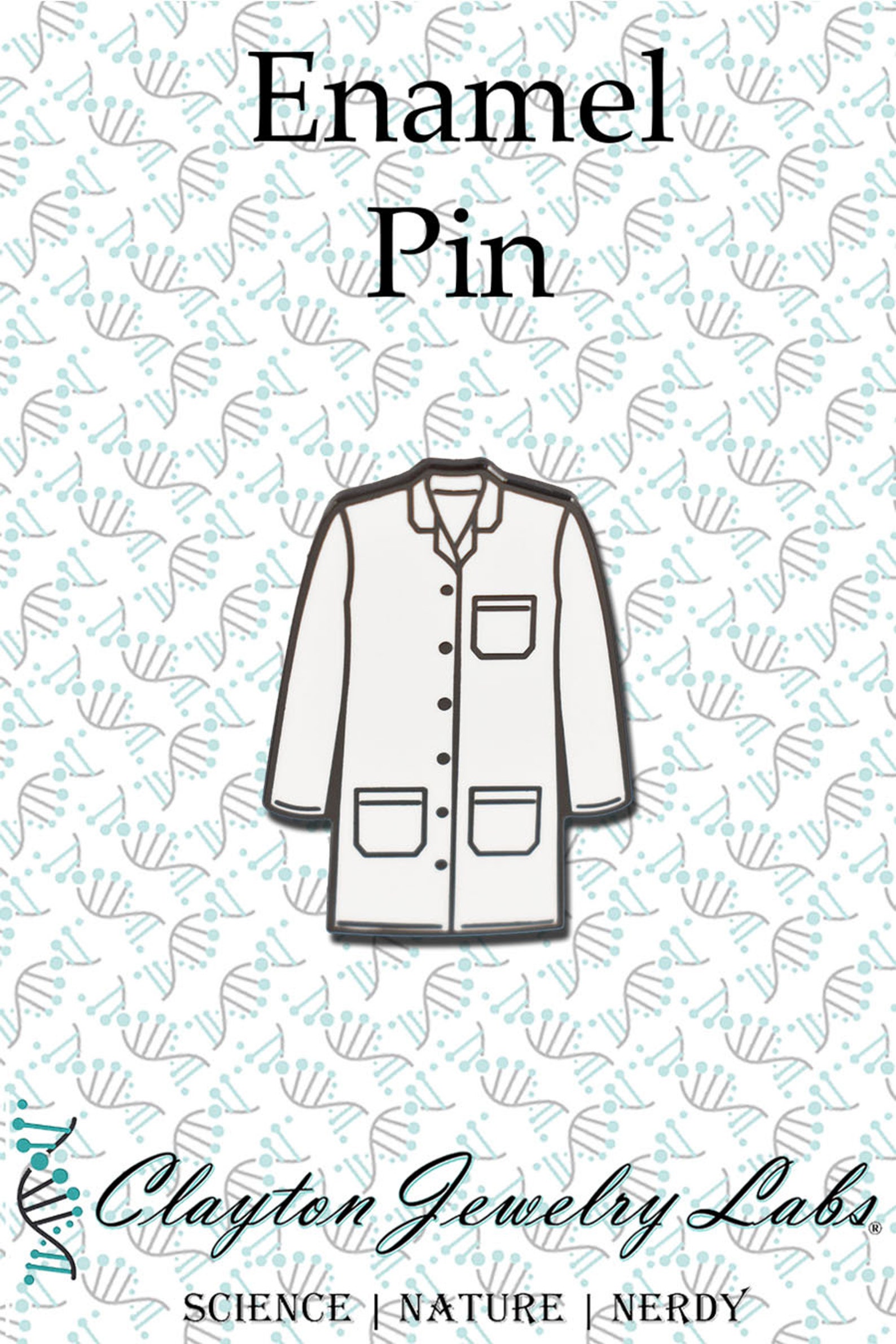 Lab Coat Science Hard Enamel Pin - Etsy