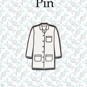 Lab Coat Science Hard Enamel Pin - Etsy
