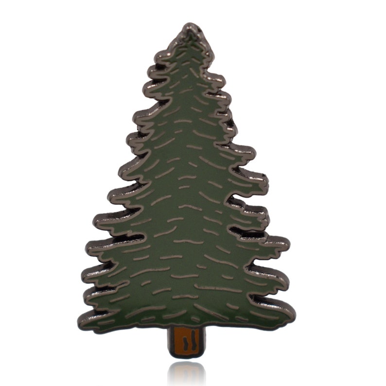 Evergreen Pin Tree Hard Enamel Pin - Etsy