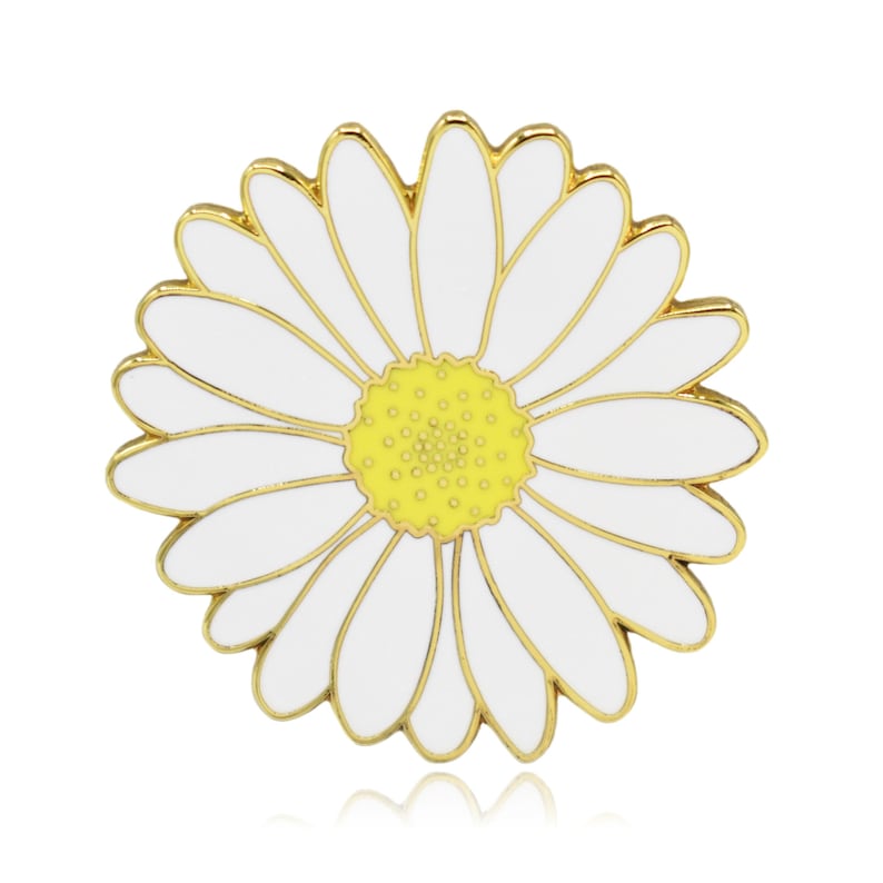 Daisy Flower Hard Enamel Pin - Etsy