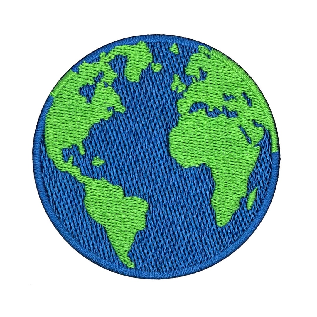 Planet Earth Embroidered Iron-on Patch - Etsy
