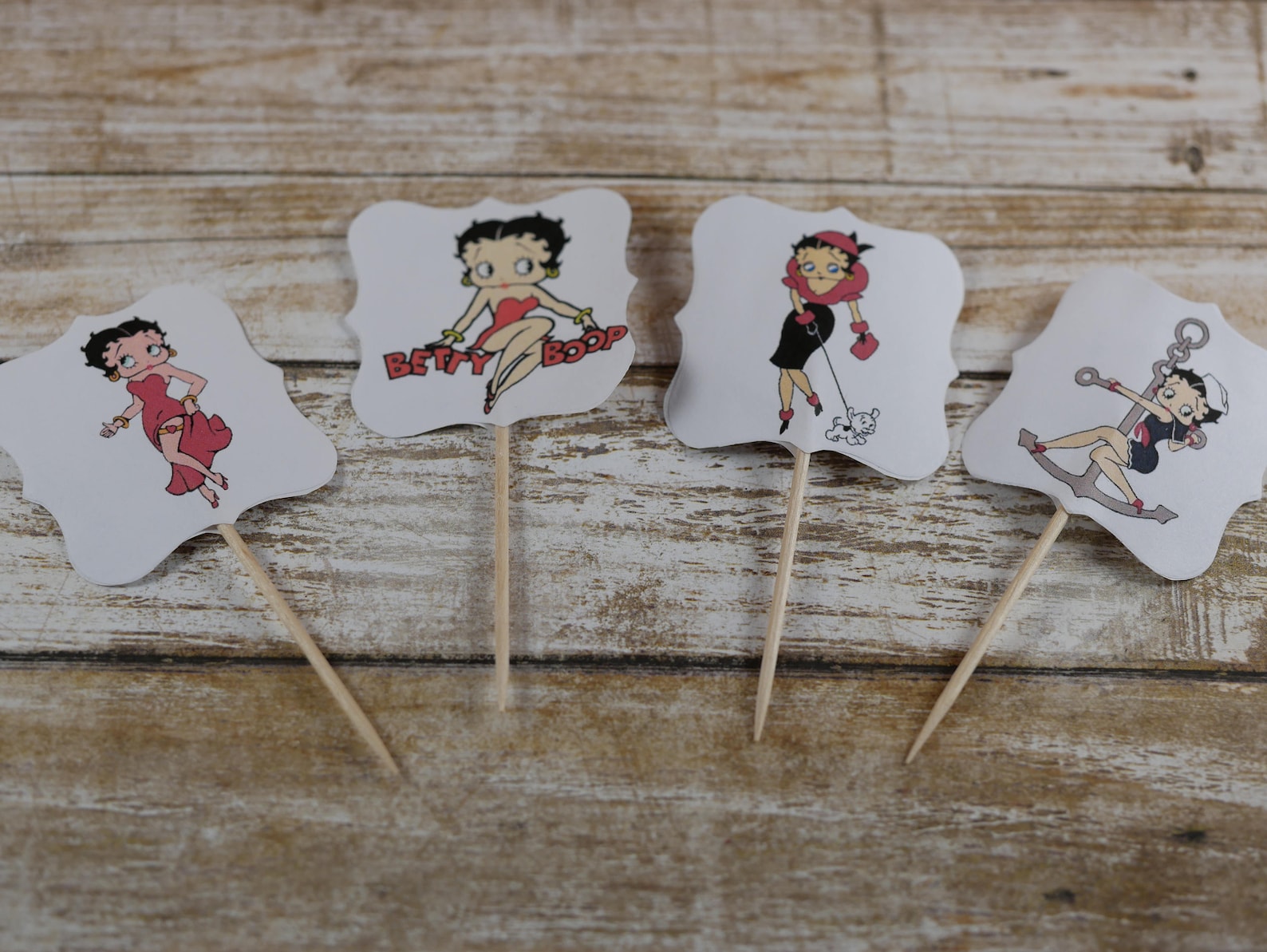 Betty Boop Cupcake Topper Betty Boop Cupcake Picks Classic - Etsy