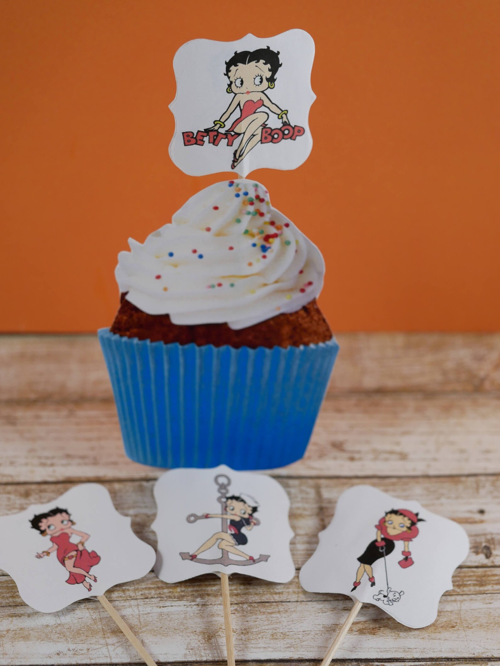 Betty Boop Cupcake Topper Betty Boop Cupcake Picks Classic - Etsy