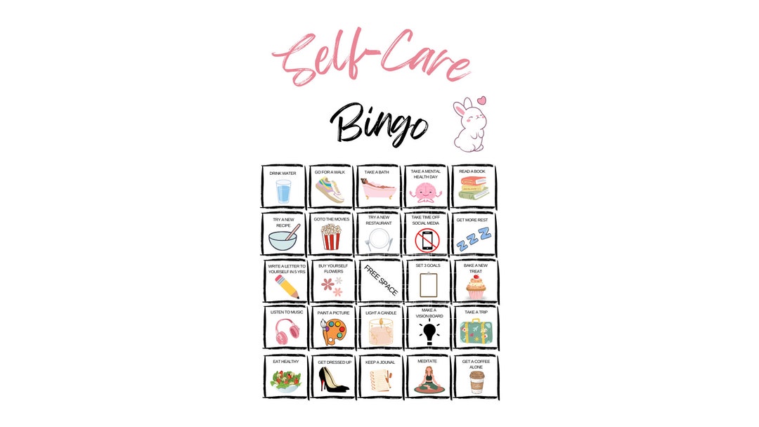 Self-care Bingo, Self Care Printable, Self Care Digital Download ...