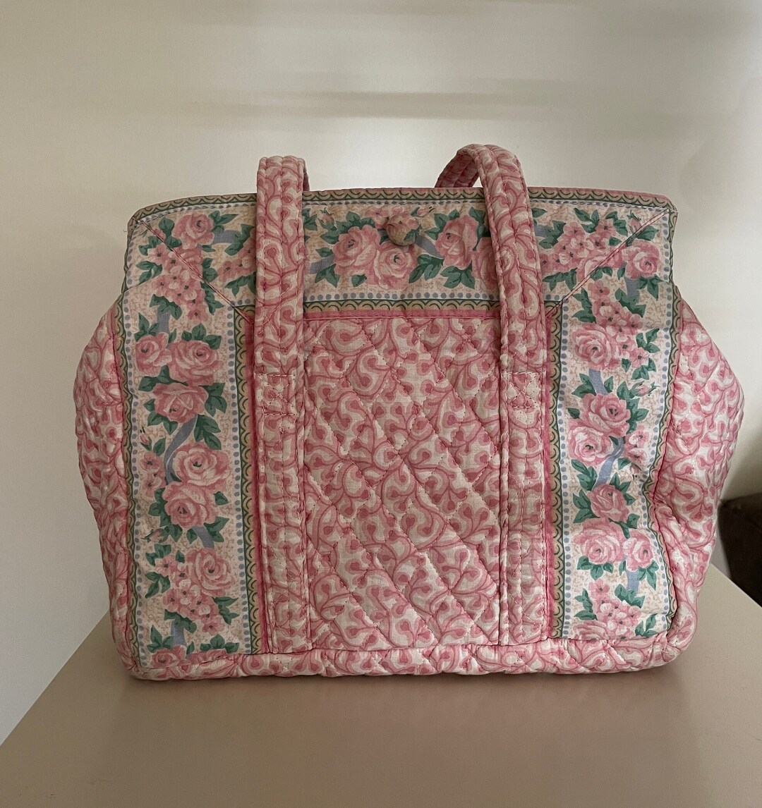 Vera Bradley RARE Vintage 1990 Pink Home & Away Medium Size Double ...