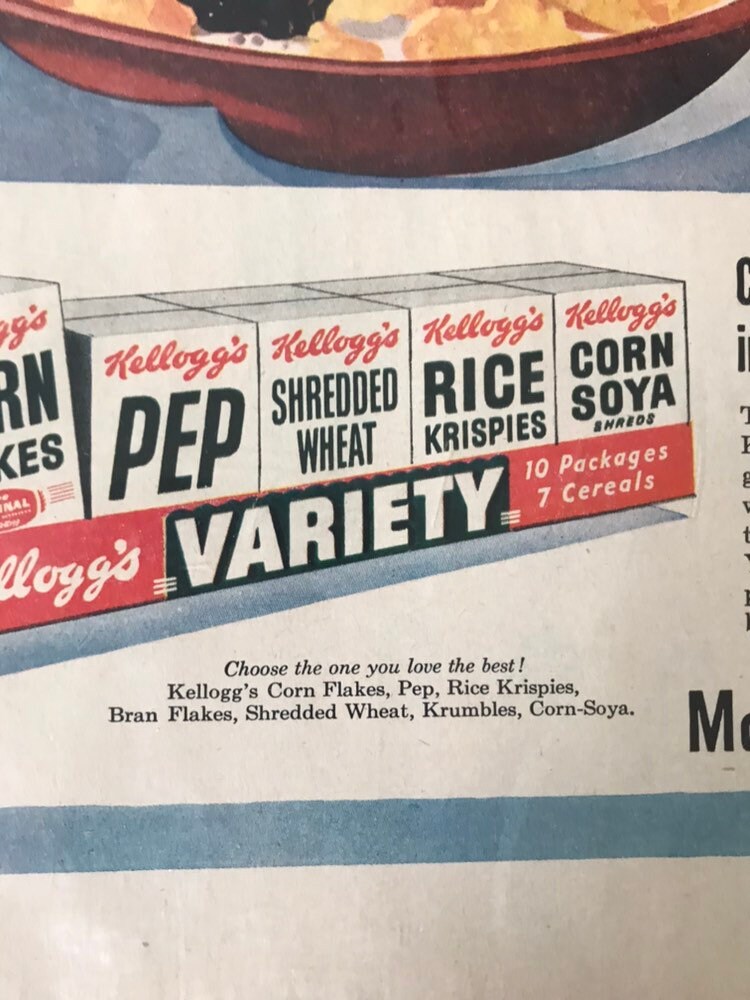 Vintage Kellogs Corn Flakes Cereal Daisy Advertisment 1949 Retro ...