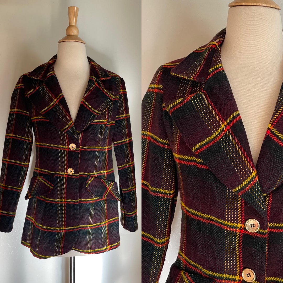 Vintage 1980s ILGWU Union Made Black Yellow Red Button up Long Sleeve ...