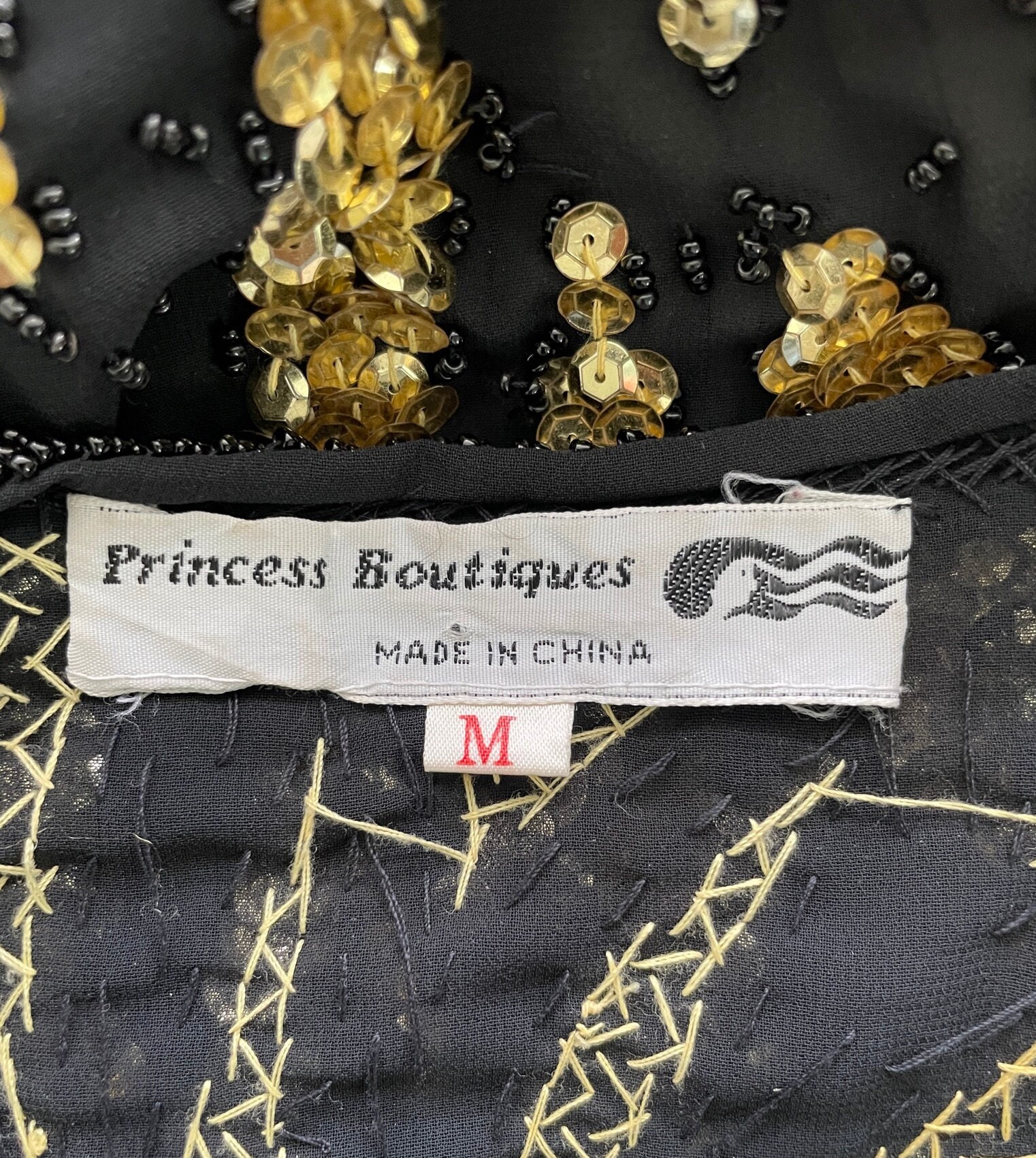 Vintage 1980’s Gold & Black Sequin Jacket Blazer Cardigan Sparkle Glam ...