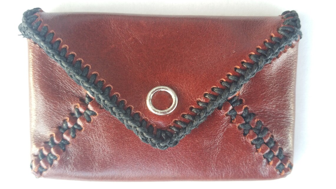 Leather Minimalist Wallet, Mini Wallet Men's, Leather Business Card ...