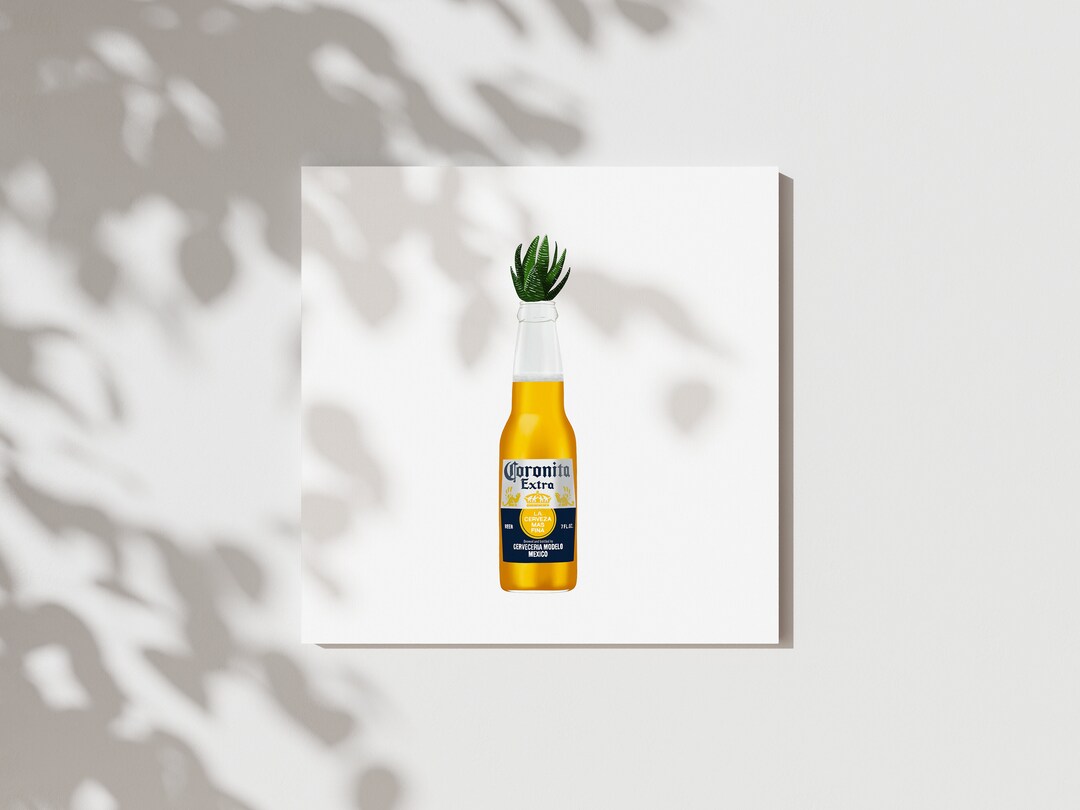 Corona & Plant Illustration Art Print: Contemporary Home Decor ...
