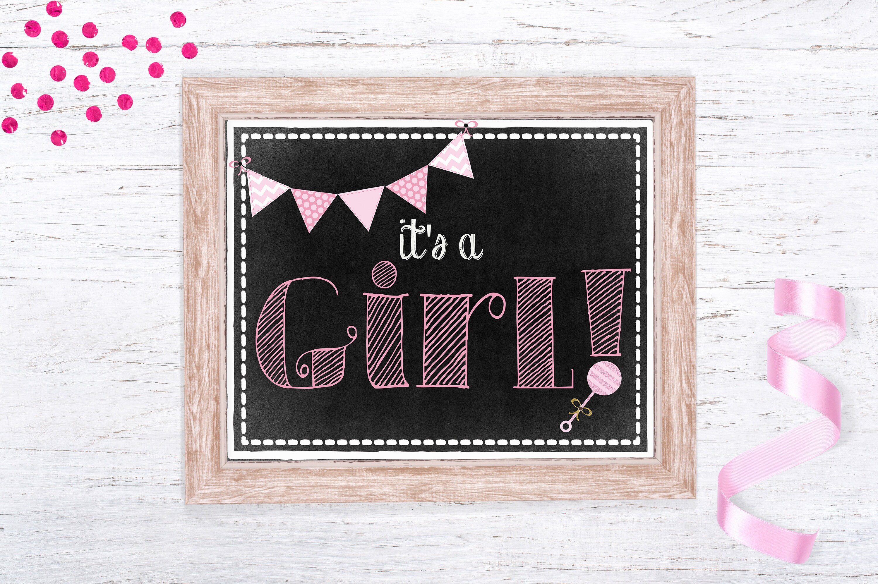 Gender Reveal Printable Sign Girl Gender Announcement Gender - Etsy ...