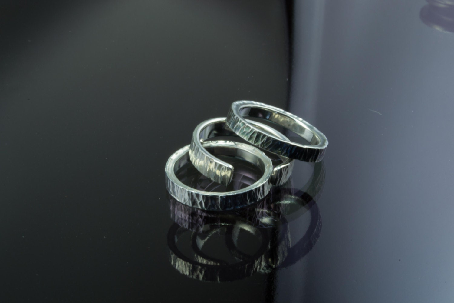 Hammered Open Stacking Ring. - Etsy