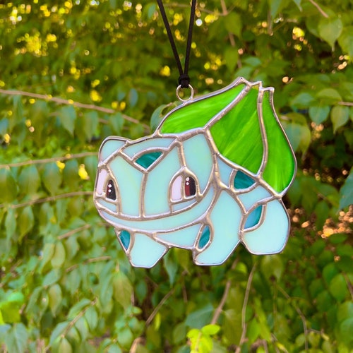 Bulbasaur Inspired Stained Glass Suncatcher or Nightlight - Etsy