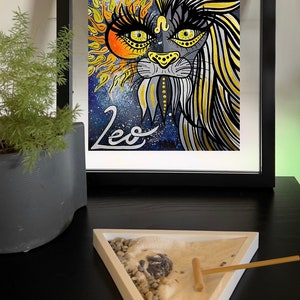 Leo Zodiac Signs Astrology Colored Painting Prints With or Without ...