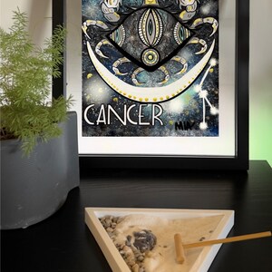 Cancer Zodiac Signs Astrology Colored Painting Prints With or Without ...