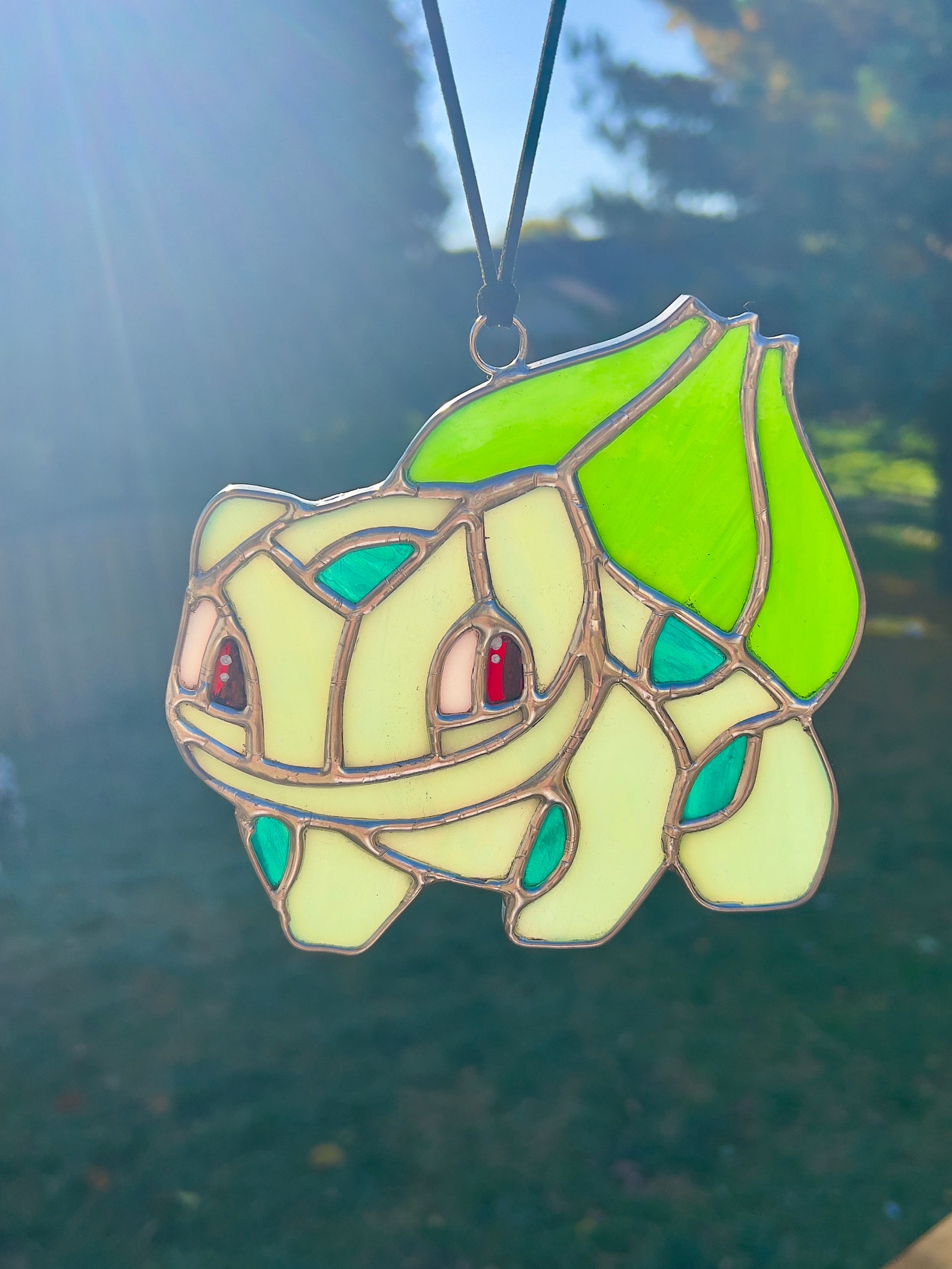Bulbasaur Inspired Stained Glass Suncatcher or Nightlight - Etsy