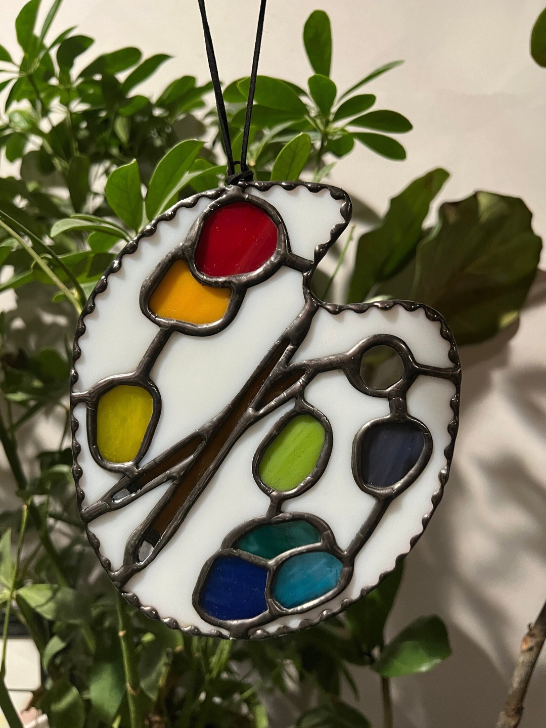 Artist Paint Palette Stained Glass Suncatcher - Etsy