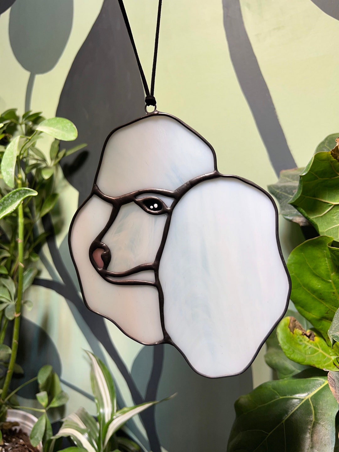 Stained Glass Poodle Suncatcher - Etsy