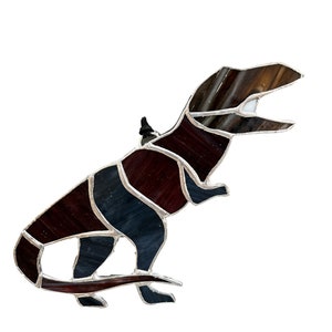 Tyrannosaurus Rex T-rex Dinosaur Stained Glass Suncatcher or | Etsy Canada