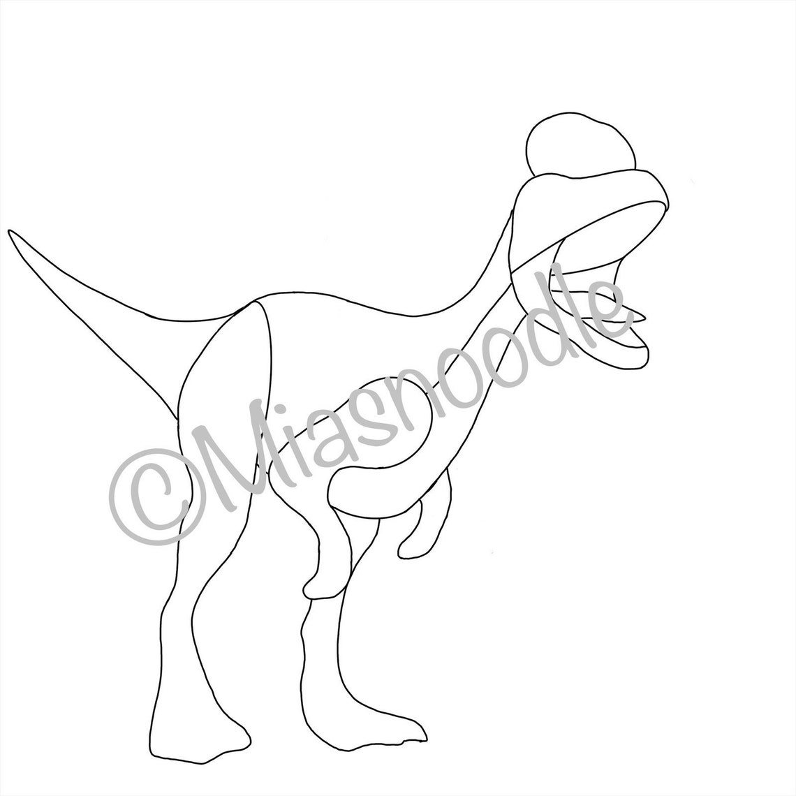 Dinosaur Dilophosaurus Stained Glass Pattern Download - Etsy