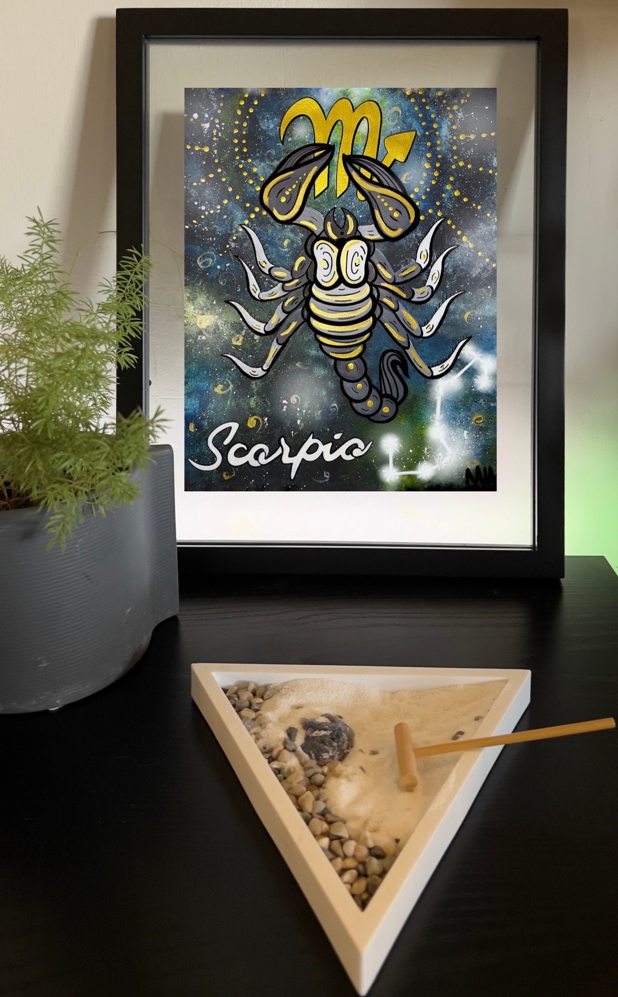 Scorpio Zodiac Signs Astrology Colored Painting Prints With or Without ...