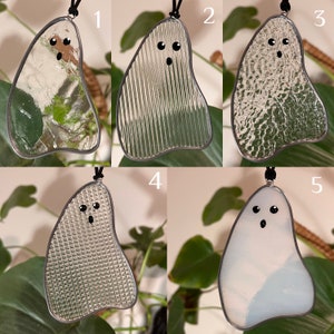 Assorted Textured Glass Halloween Ghosts Stained Glass Suncatcher - Etsy