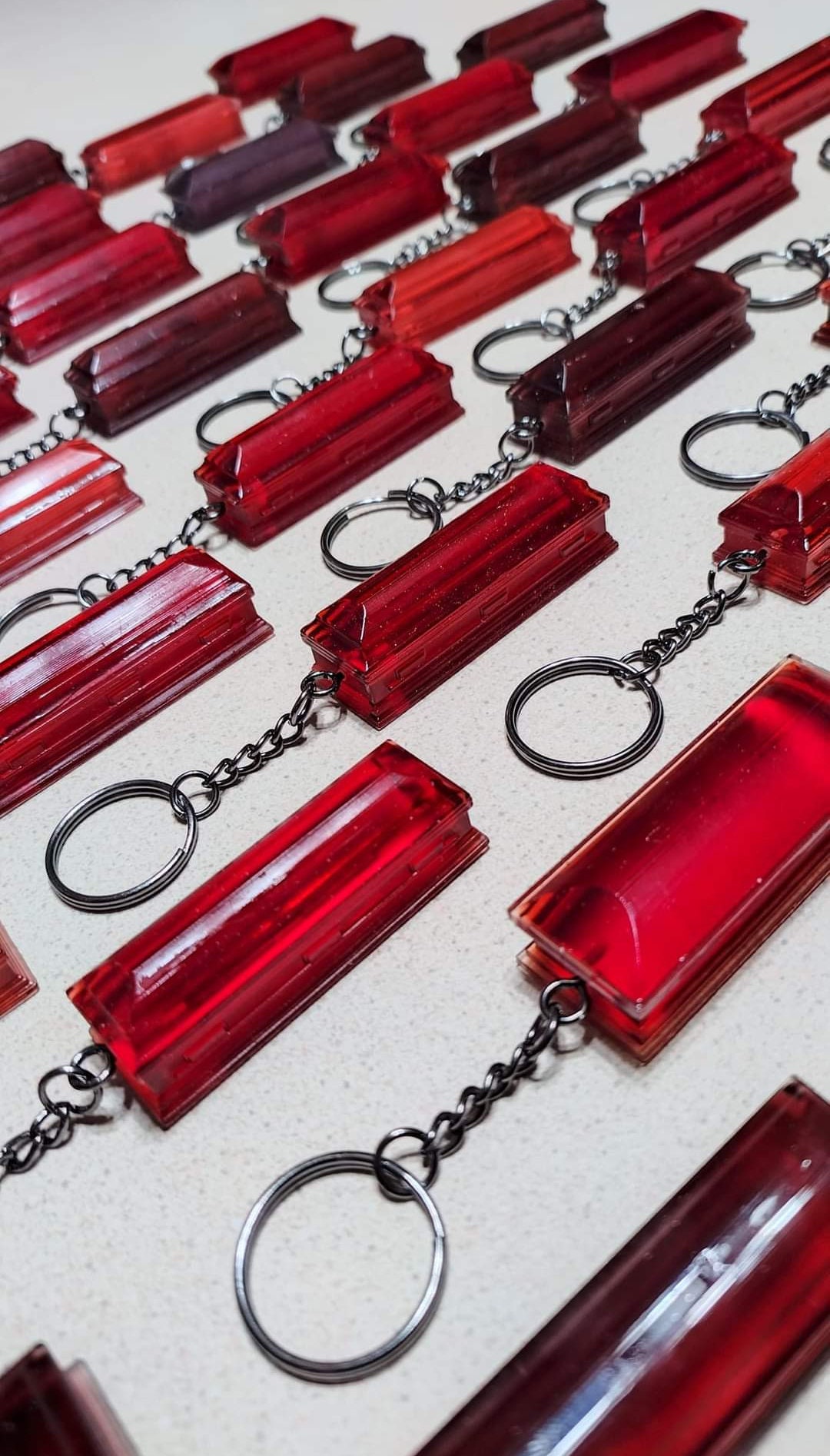 Blood Red Casket Key Chain - Etsy